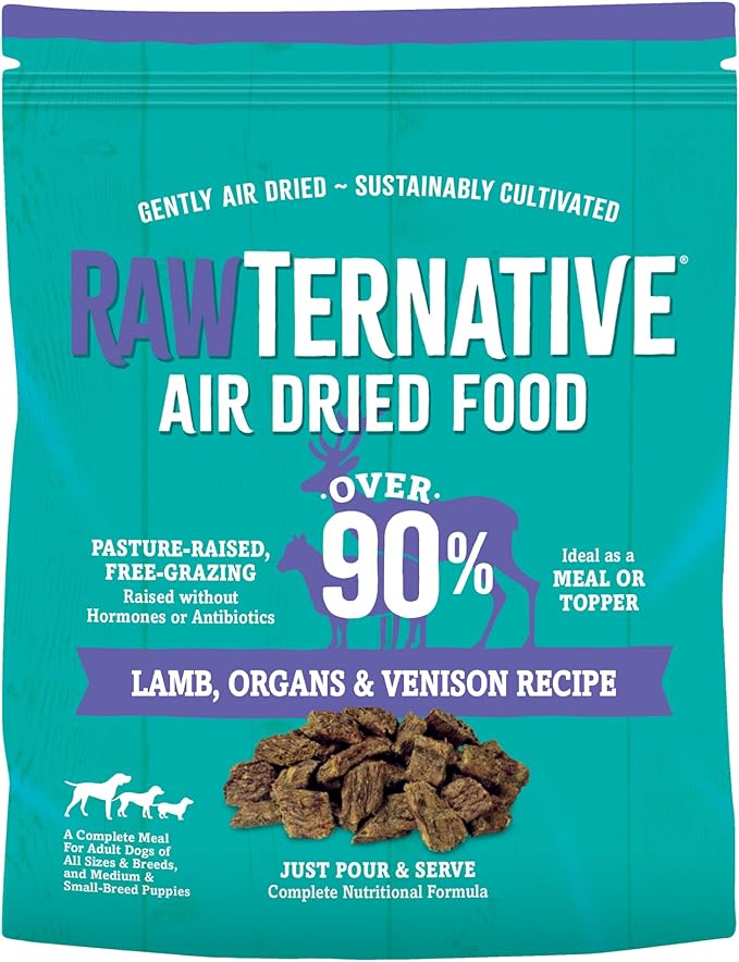 Rawternative air dried food lamb, organs and venison 5lb – Rowdy ...