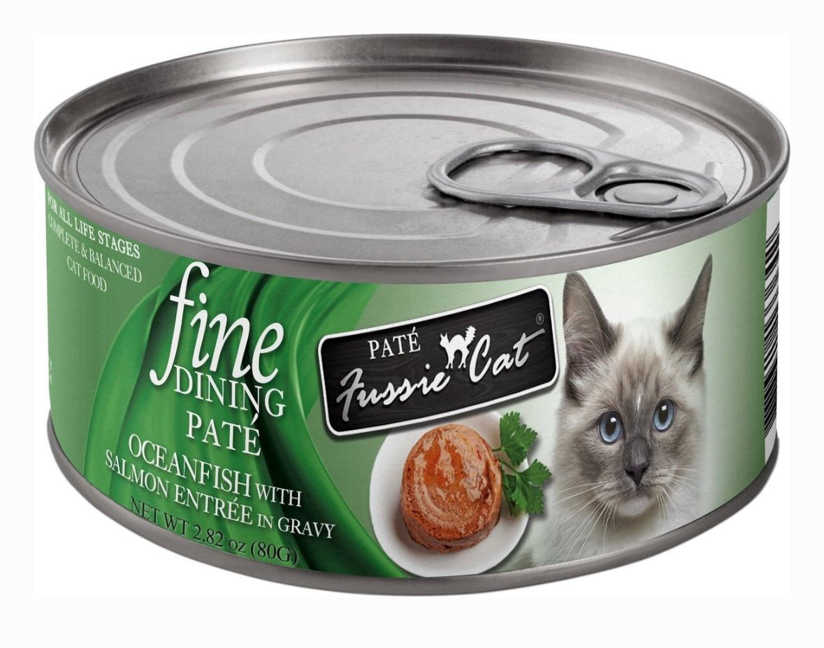 Fussie Cat Fine Dining Pate Oceanfish with Salmon Entrée Wet Cat Food ...