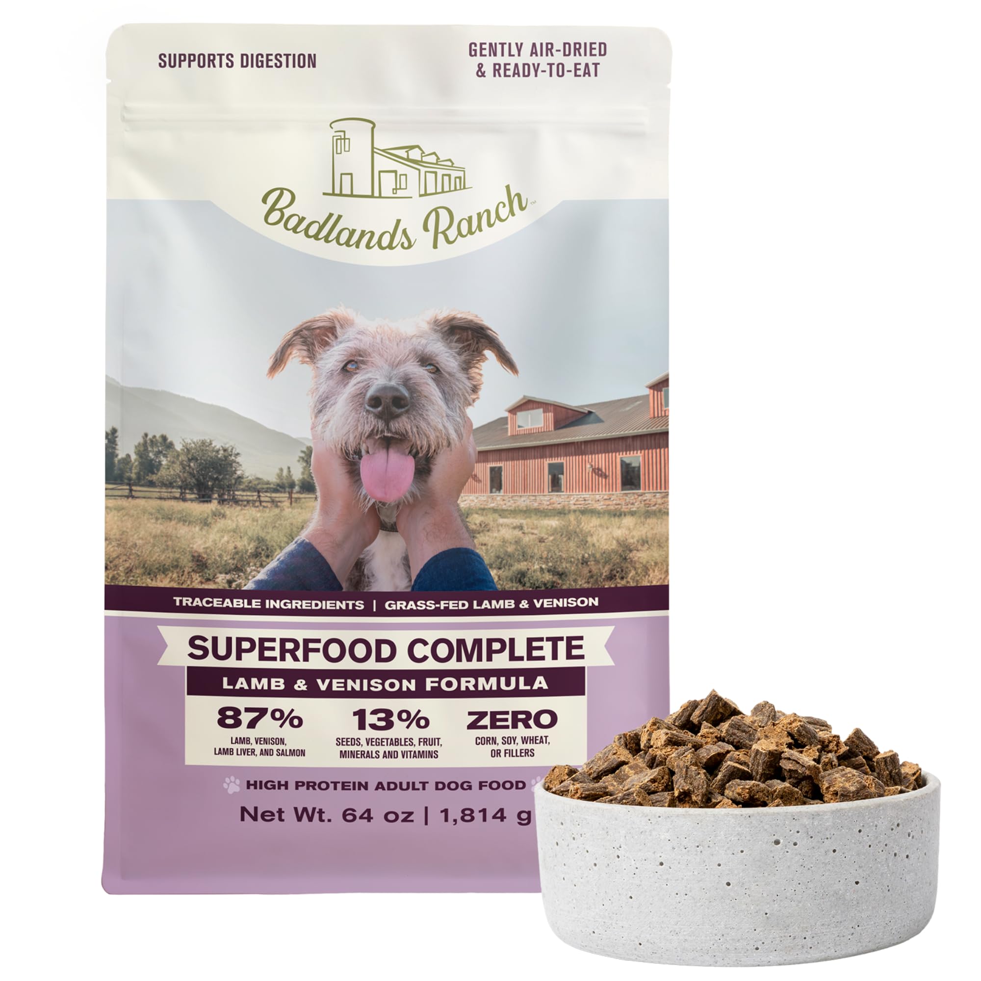 Superfood Complete, Air-Dried Adult Dog Food - High Protein, Zero Fill ...